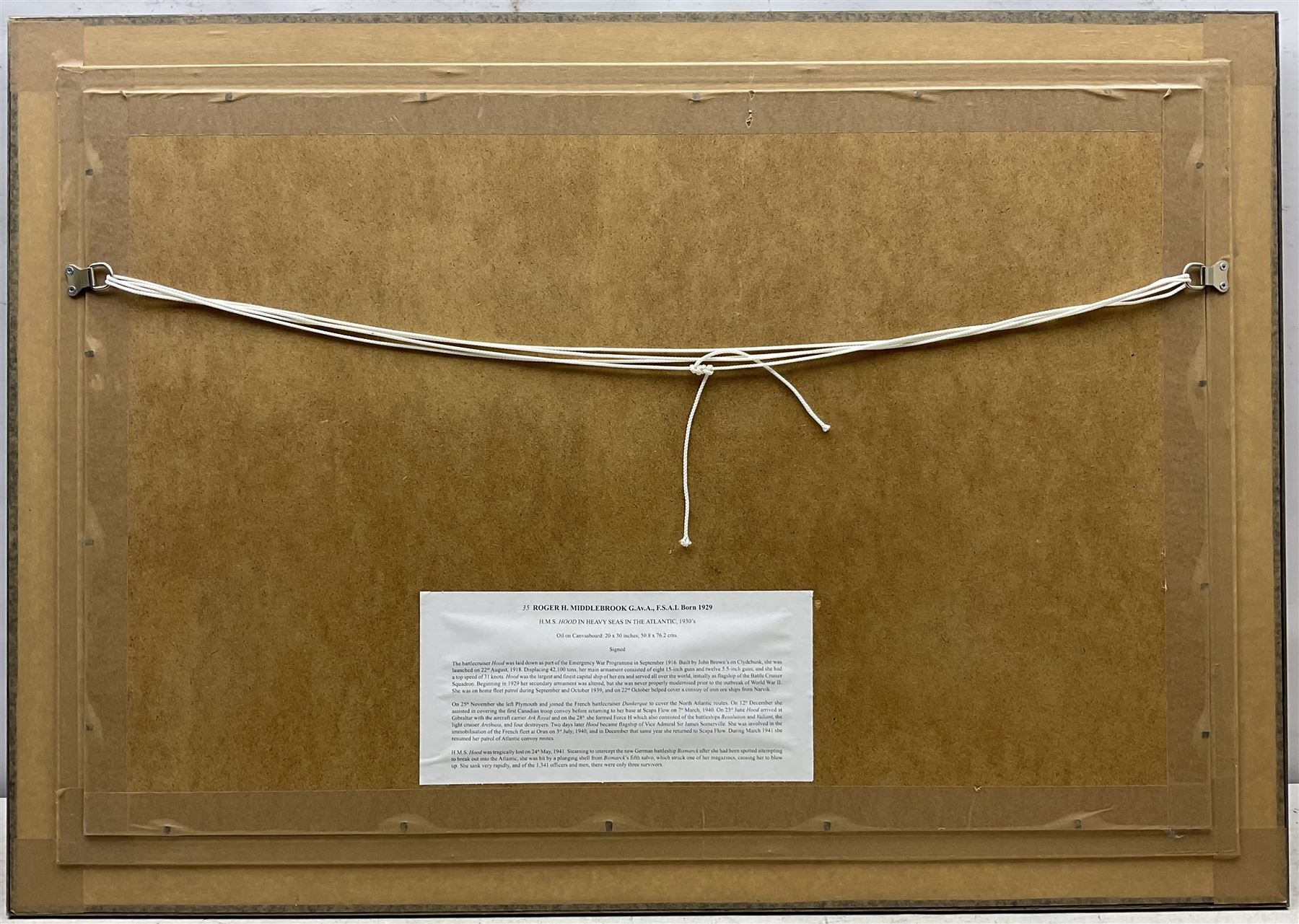 Roger H. Middlebrook | HMS Hood in Heavy Seas in the Atlantic | MutualArt