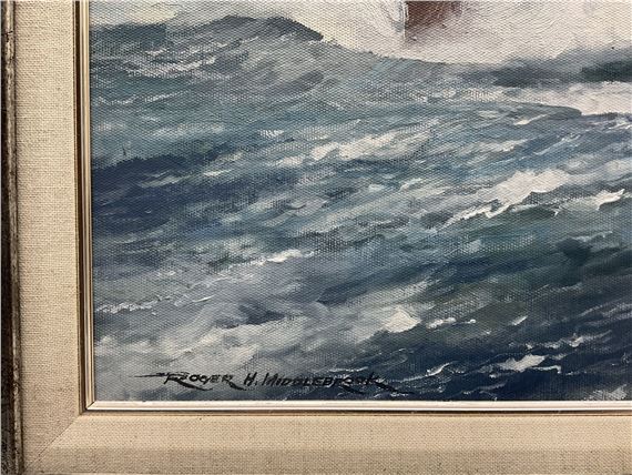Roger H. Middlebrook | HMS Hood in Heavy Seas in the Atlantic | MutualArt