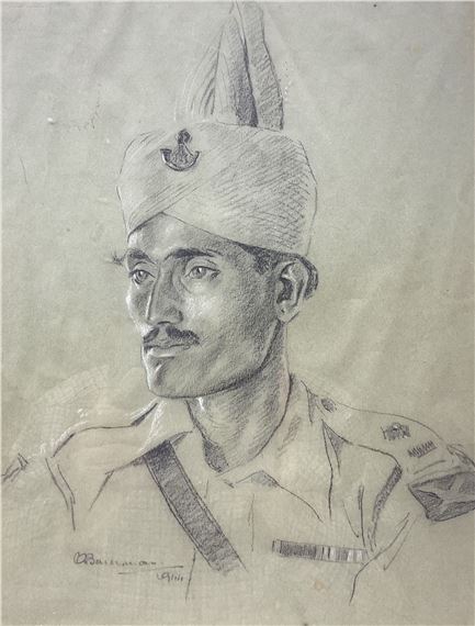 Charles Gordon Borrowman | Portrait of 'Jemadar Fateh Khan of the 6th ...