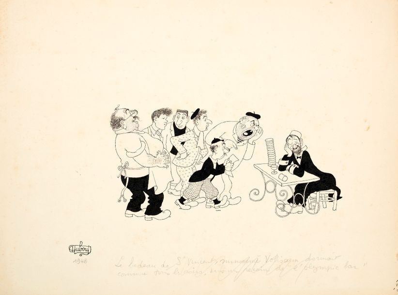 Albert Dubout | DUBOUT ALBERT Marius Unpublished drawing.... - Lot 90 ...