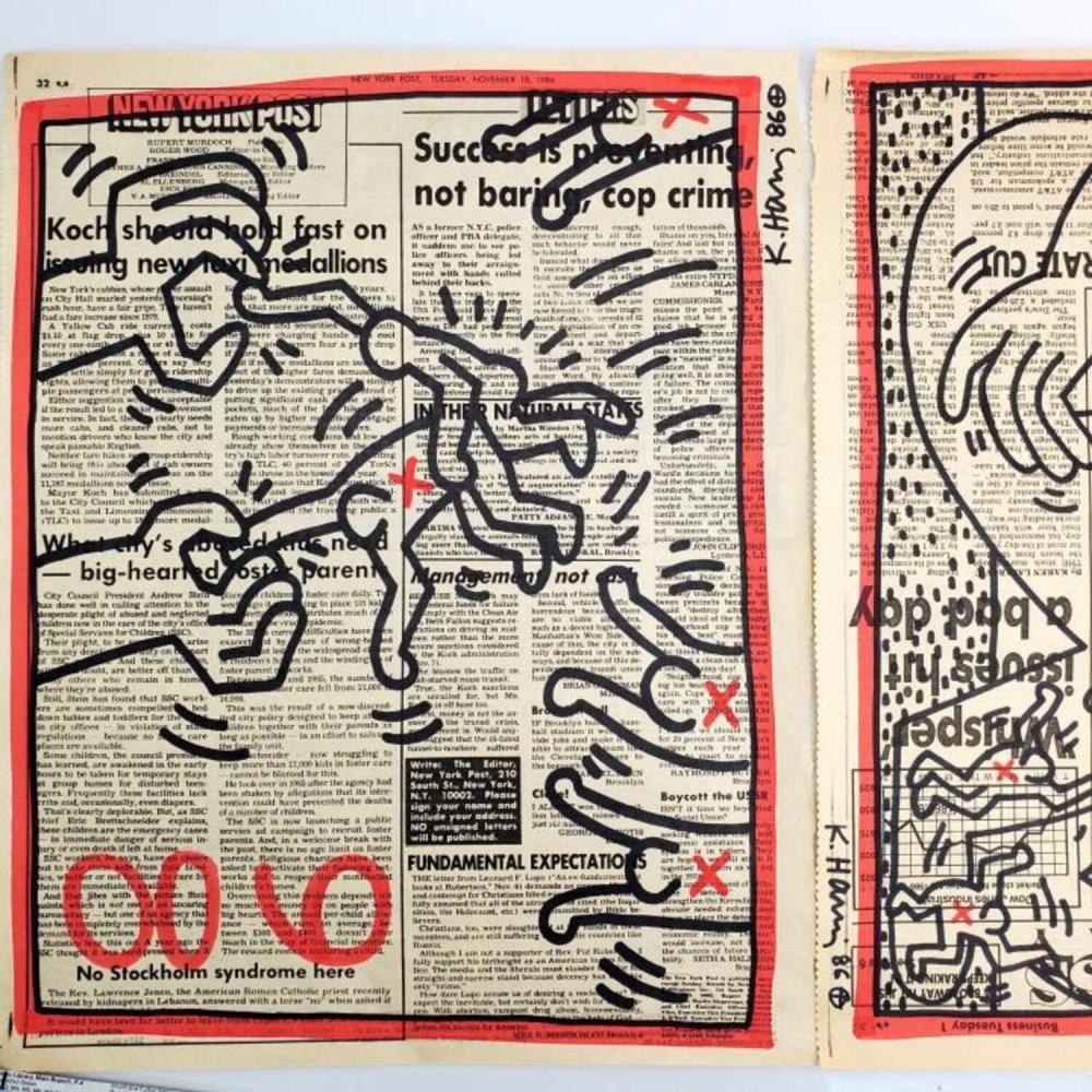 Keith Haring | 6 Unique Drawings | MutualArt