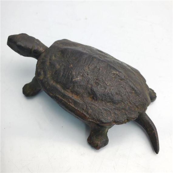 Japanese School | Vintage Japanese Cast Iron Turtle Trinket Box | MutualArt