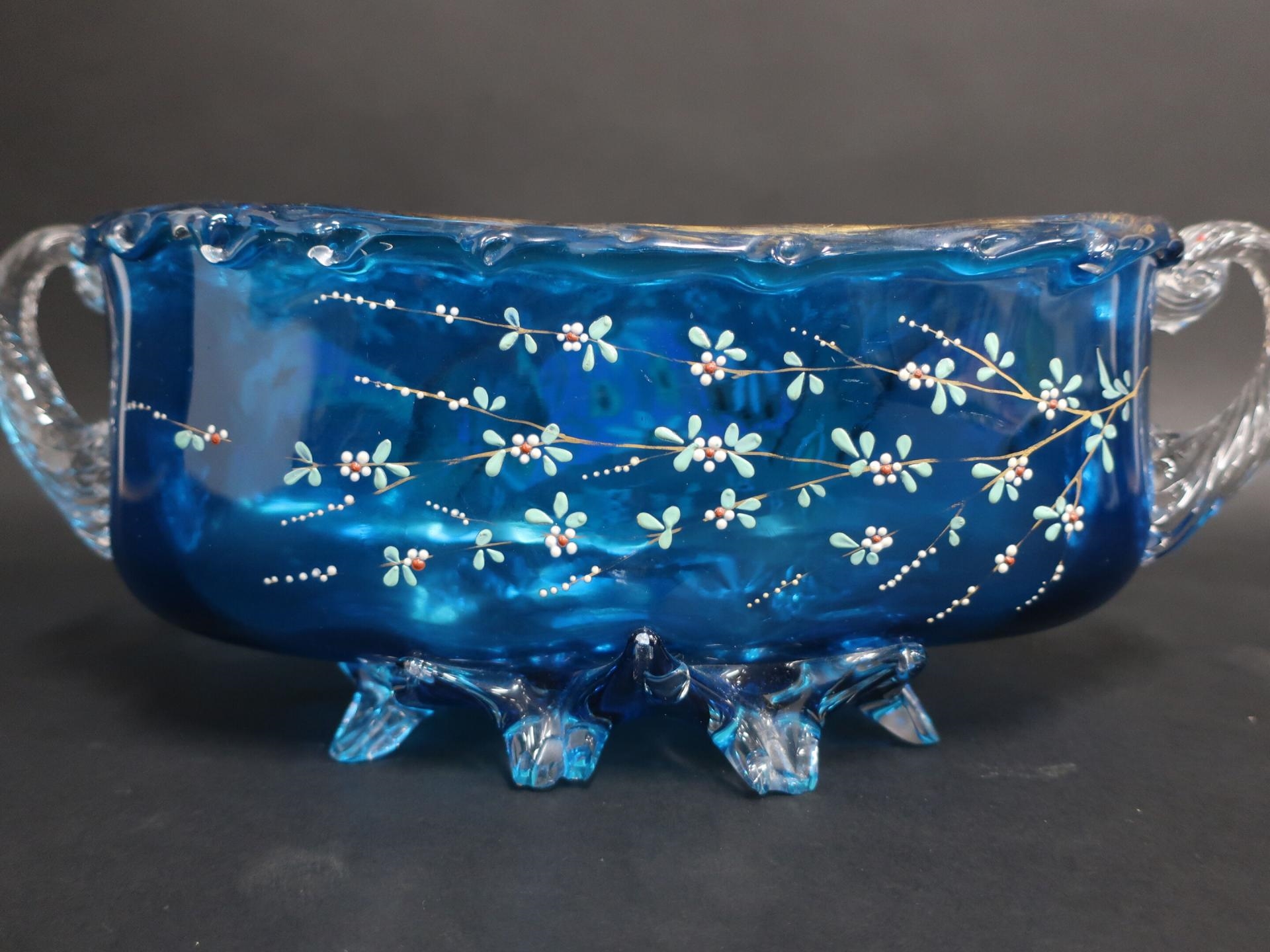 Auguste Jean | Jardinière de table de forme oblongue en bleu | MutualArt