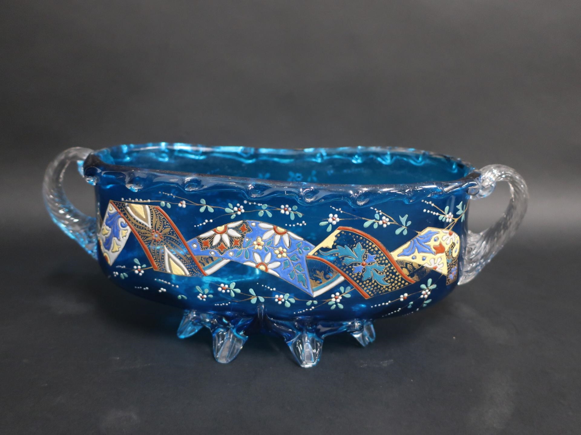 Auguste Jean | Jardinière de table de forme oblongue en bleu | MutualArt