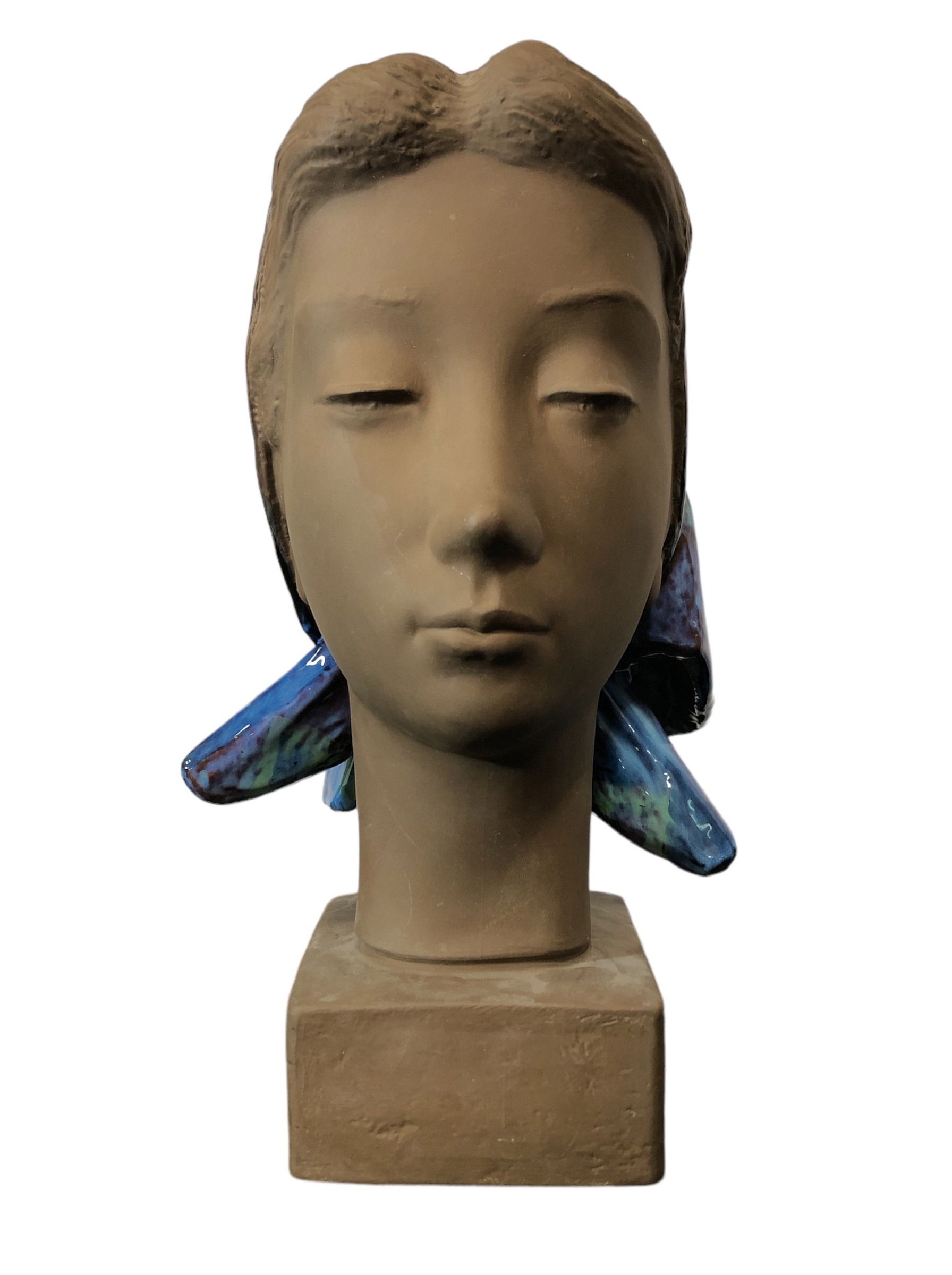 Johannes Hedegaard | JOHANNES HEDEGAARD Danish Ceramic Female Head Bust ...