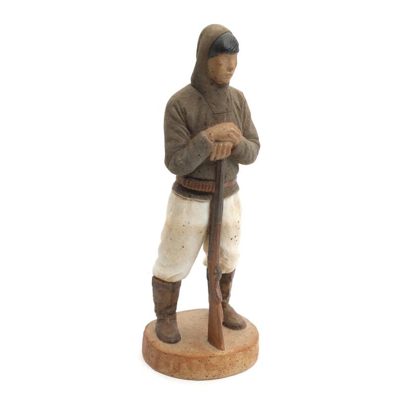 Eigil Knuth | Greenlandish stoneware hunter figure (1969) | MutualArt