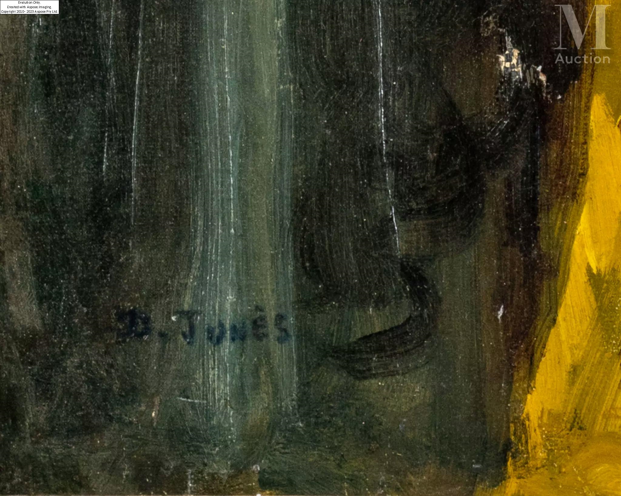 David Junes | Portrait de femme à la robe jaune | MutualArt