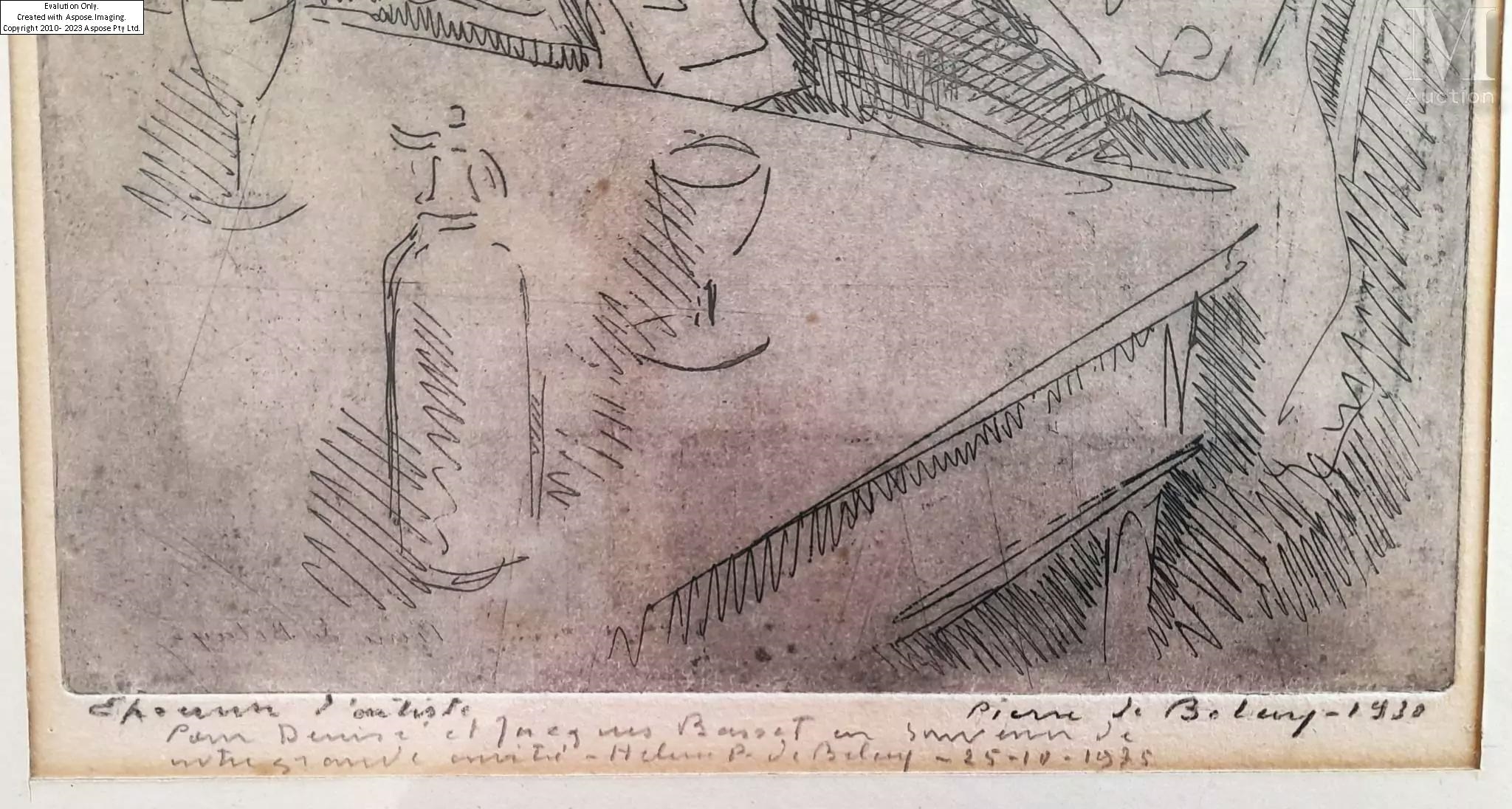 Pierre de Belay | Le couple au café (1930) | MutualArt