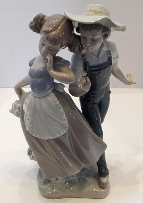 Lladro | LLADRO Boy and Girl Picking Flowers Porcelain | MutualArt