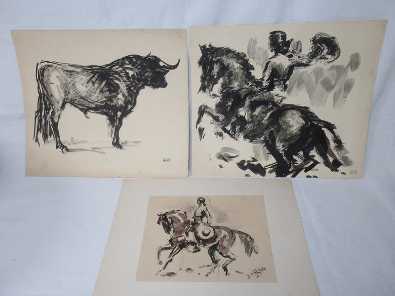 José Luis Rey Vila | José Luis REY-VILLA (1910-1983) Lot of two ink ...