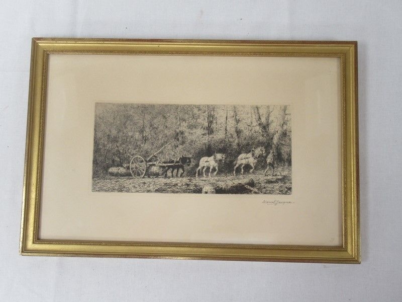 Marcel Jacque | L'attelage | MutualArt