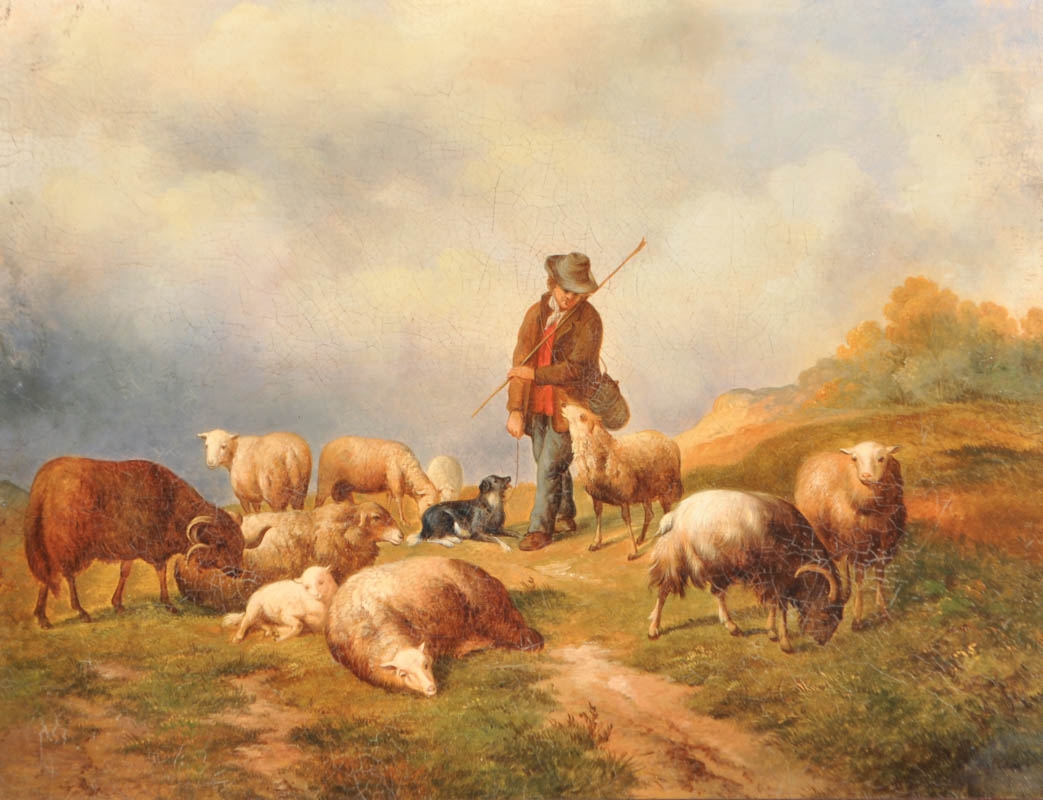 Edwin Douglas | PASTORE CON PECORE | MutualArt