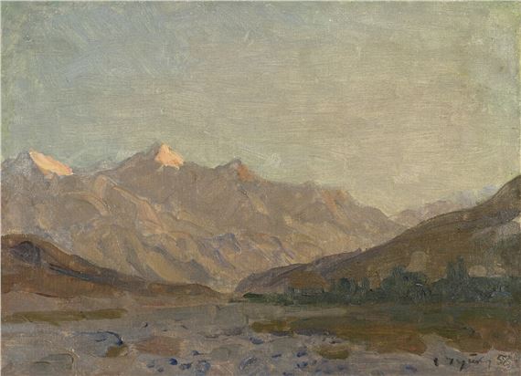 Semyon Chuykov | Mountain landscape (1958) | MutualArt