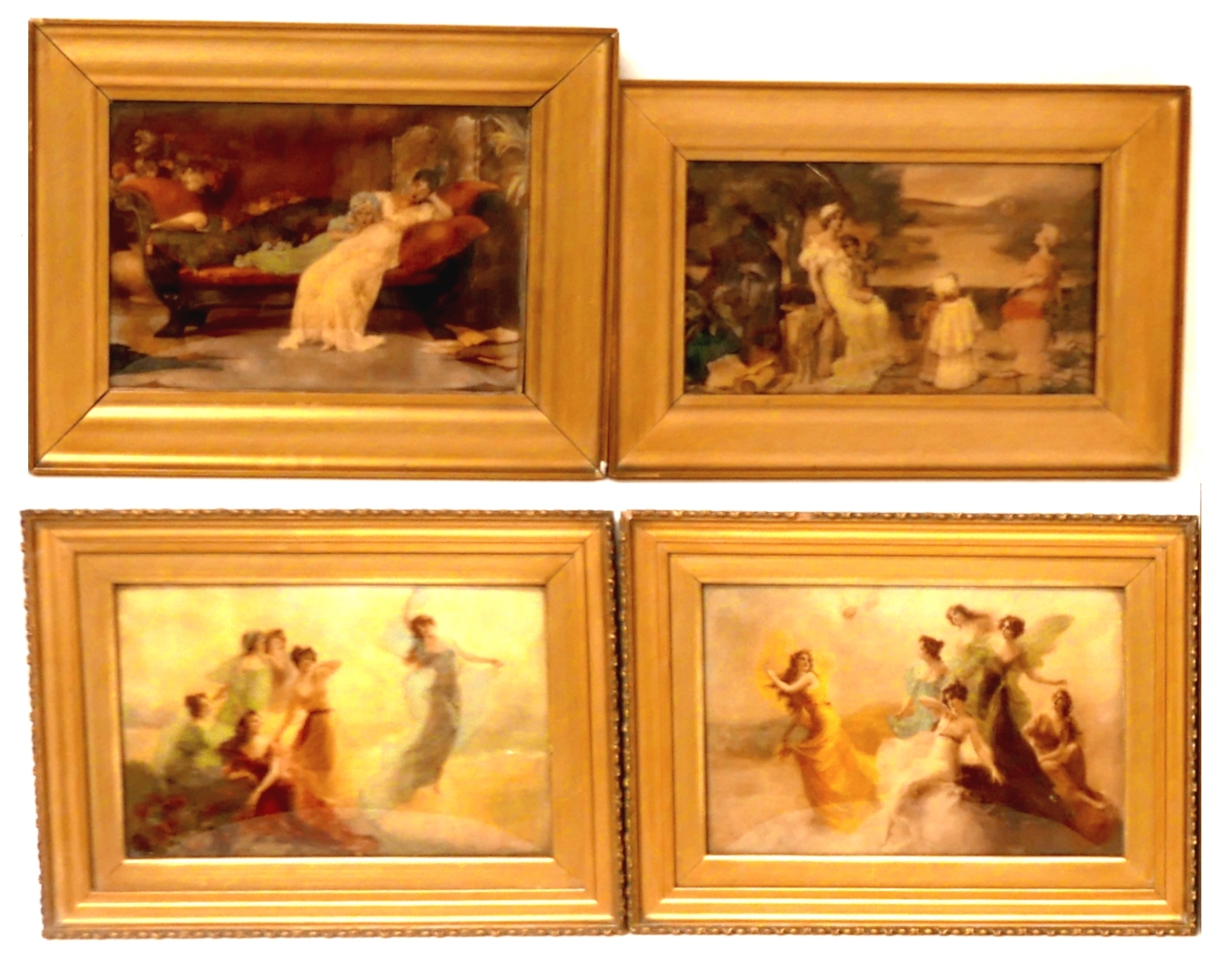 Maud Goodman | A group of four Victorian crystoleum pictures, each ...