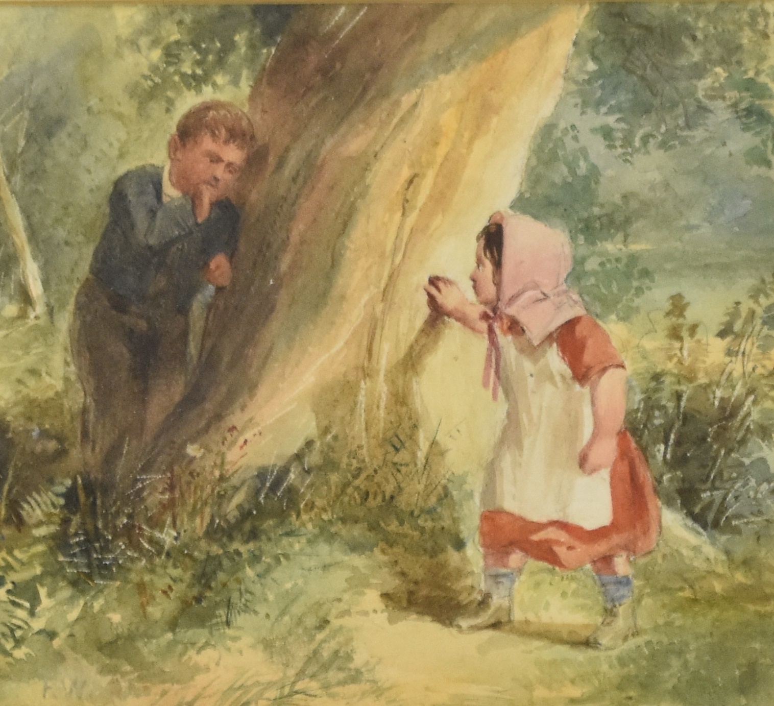 Frederick Walker | Children Playing Hide and Seek | MutualArt