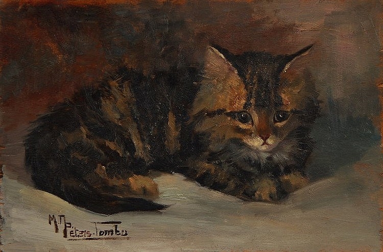 Madeleine Tombu | MADELEINE PETERS TOMBU (1897-1996) GATTINO - OLIO SU ...