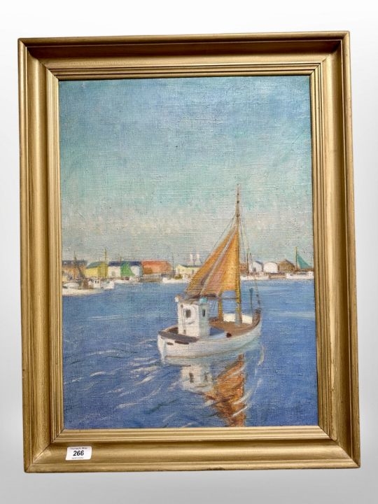 Danish School | A boat in calm water | MutualArt