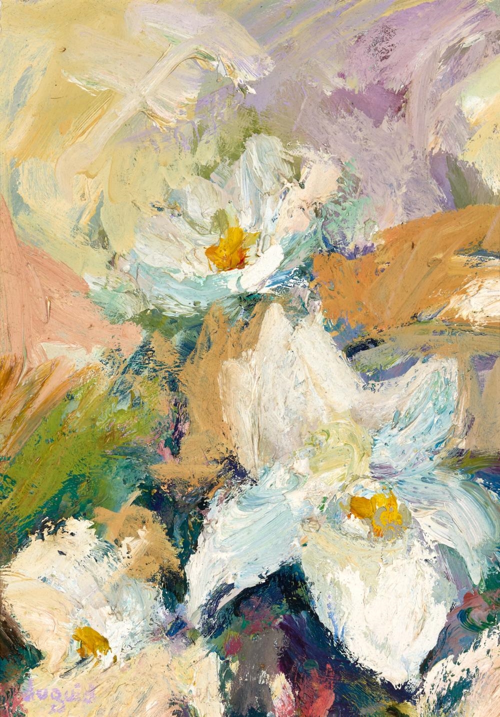 Elizabeth Duguid | ELIZABETH DUGUID - Soft Flowers oil on board 37 x 26 ...