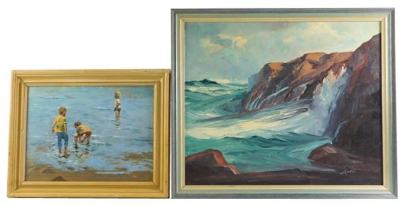 Winifred W. Compton | two maritime themed paintings | MutualArt
