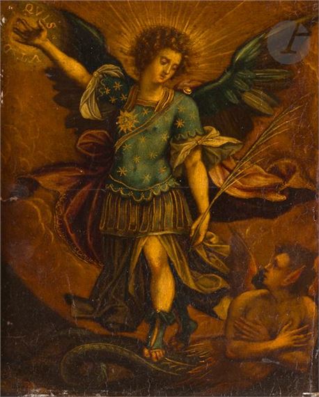 Anglo-Flemish School, 16th Century | The Archangel Saint Michael | MutualArt