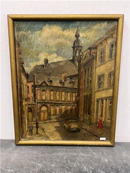 Paul Tondreau | Vue de la rue des 5 visages à Mons | MutualArt