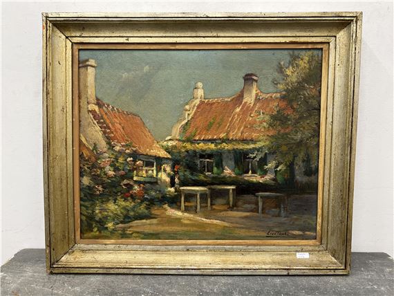 Leon Tombu | Fermette fleurie | MutualArt