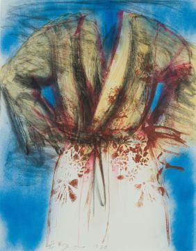 Jim Dine | Flowered Robe with Sky (1980) | MutualArt