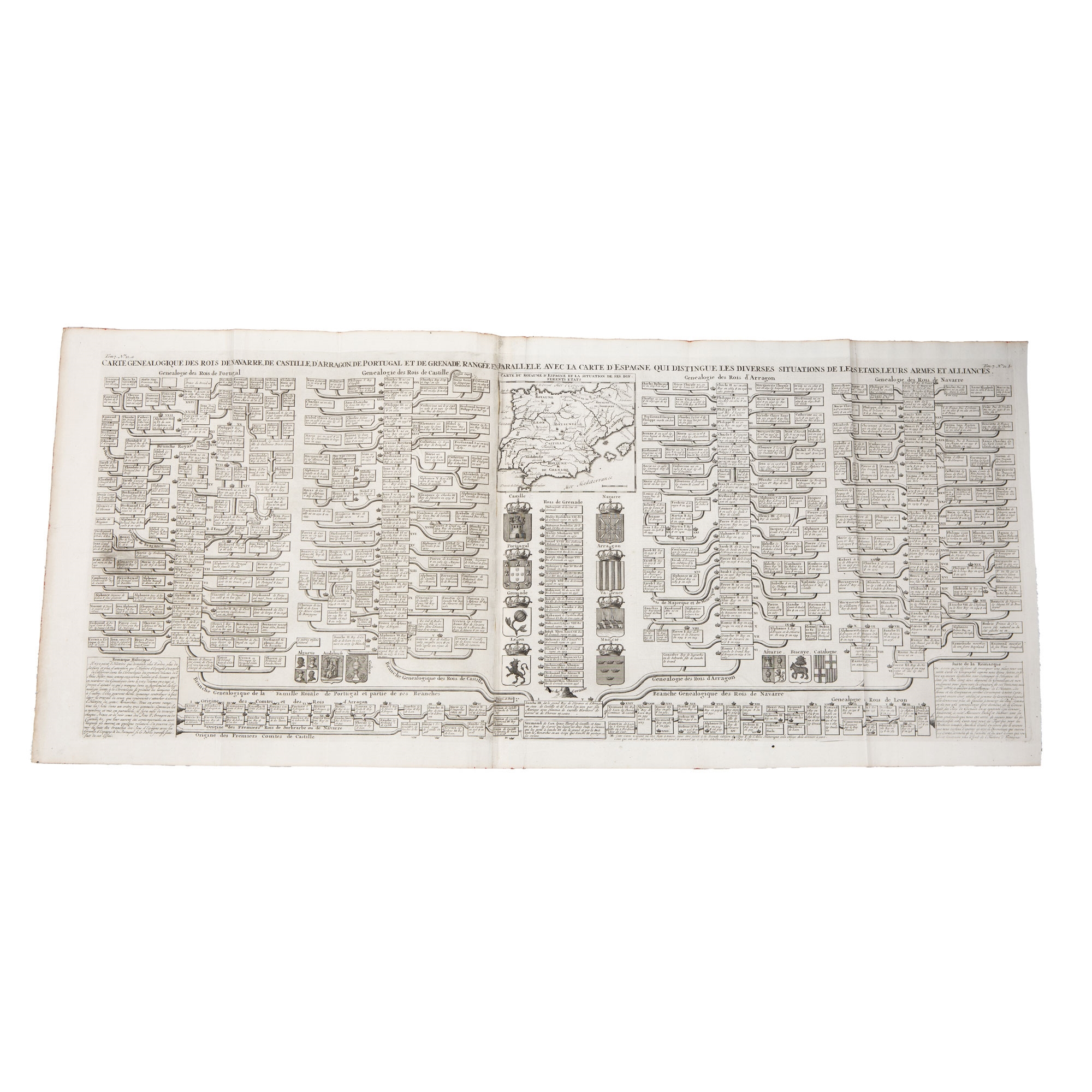Henri Abraham Chatelain | Carte genealogique des Rois de Navarre, de ...