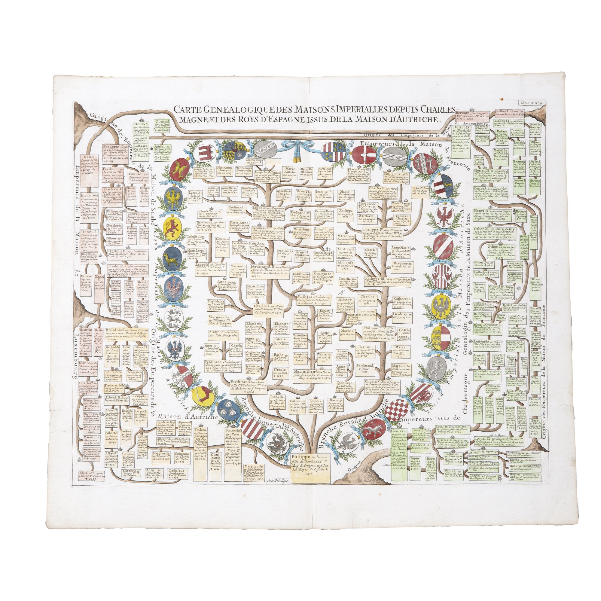 Henri Abraham Chatelain | Carte genealogique des Maisons Imperialles ...