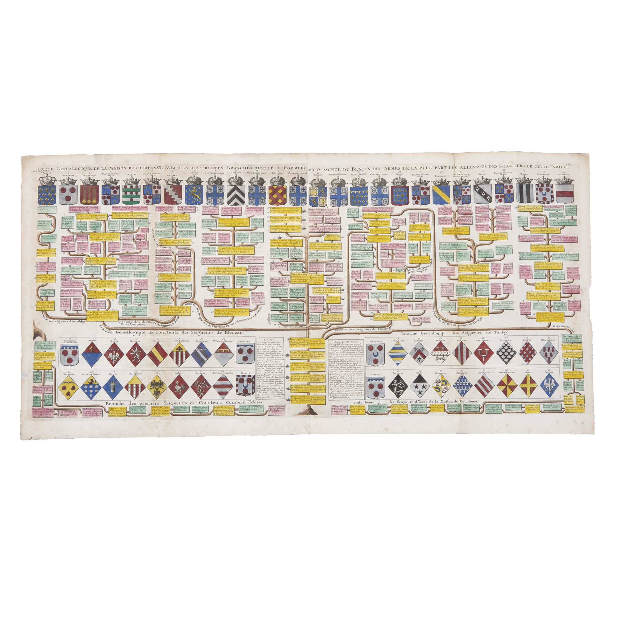 Henri Abraham Chatelain | Carte genealogique de la Maison de Courtenay ...