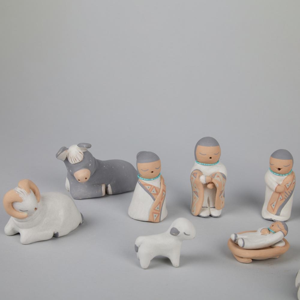 Stella Teller | Isleta Polychrome Pottery Nativity Set | MutualArt