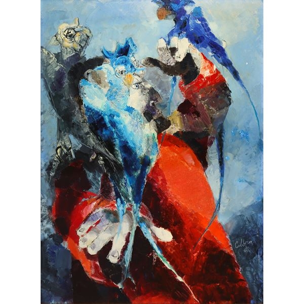 Ennio Calabria | Ammaestratore di pappagalli, 1962 | MutualArt