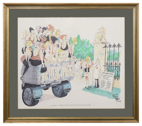 Bill Tidy | A satirical cartoon relating to Hugh Grant (1995) | MutualArt