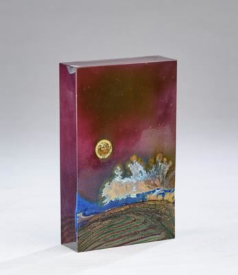 Jack Ink | a glass sculpture in rectangular form | MutualArt