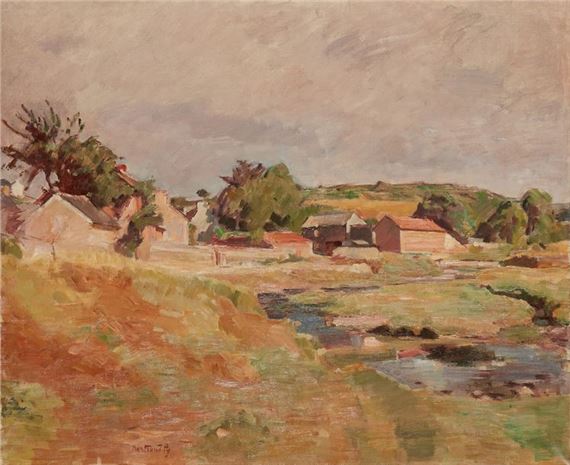 Bertrand Py | Farms by the stream | MutualArt