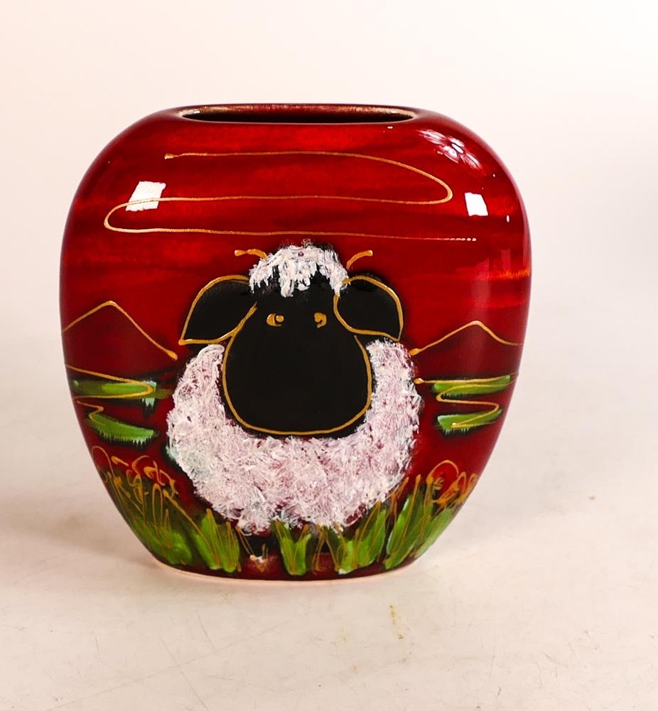 Anita Harris | Anita Harris Valias black nosed sheep purse vase. Gold ...