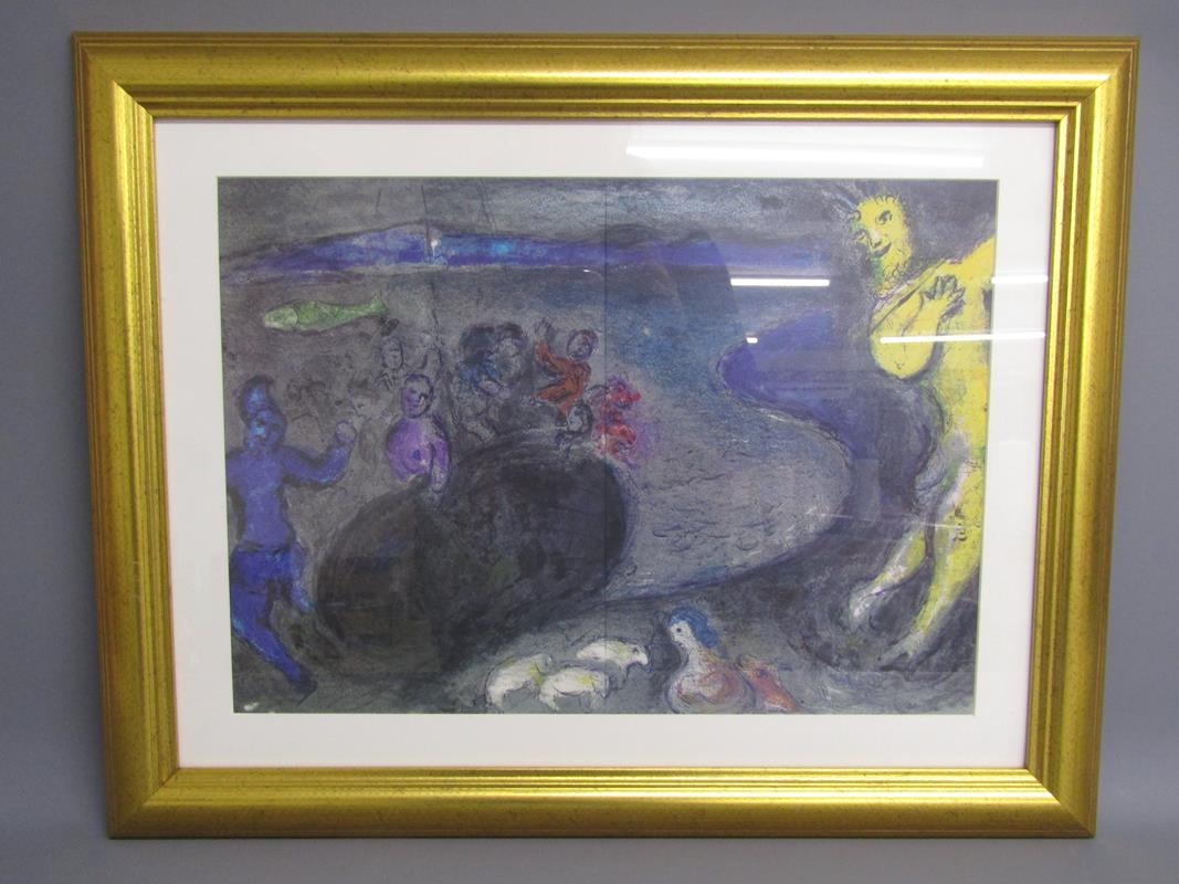 Marc Chagall | Marc Chagall Modernist figural lithographic print ...