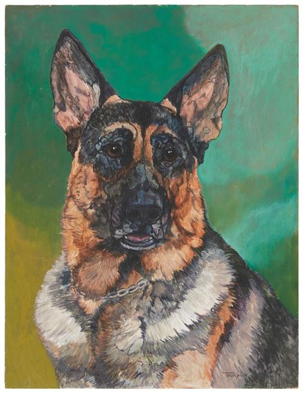 Emilie Touraine | Portrait of a German shepherd | MutualArt