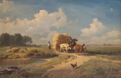 Robert Eberle | Bei der Heimfahrt der Heuernte signiert unten rechts ...