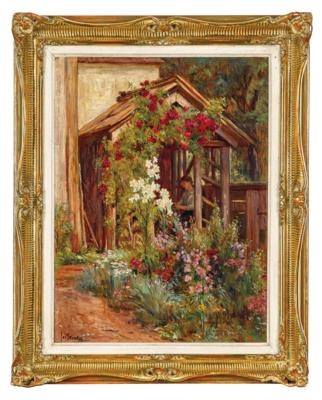 Josef Straka | A rustic garden in blossom | MutualArt