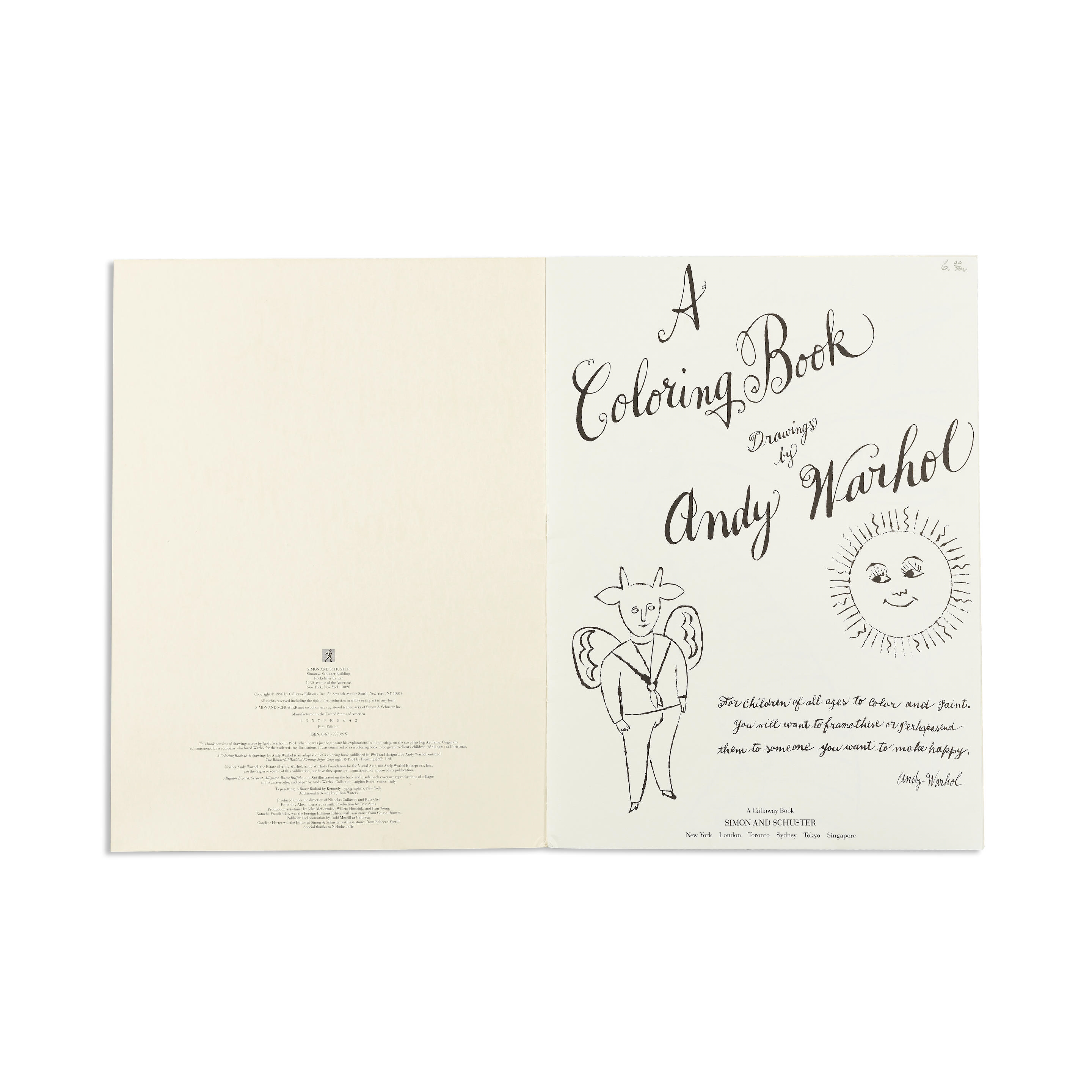 Andy Warhol | A coloring book Drawing by Andy Warhol | MutualArt