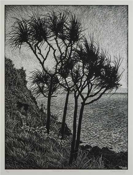 Rachel Newling | RACHEL NEWLING Headland with Pandanus (2018) | MutualArt