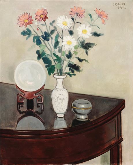 Einar Jolin | Still life with flowers (1944) | MutualArt