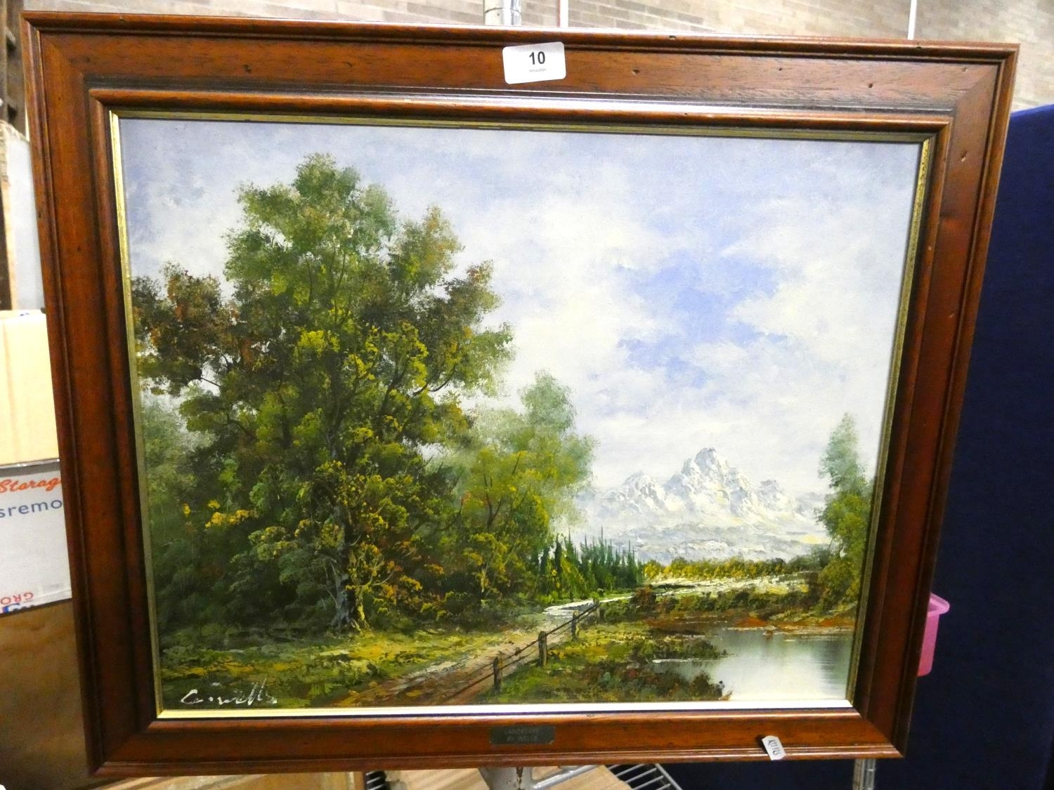 C. Wells | Wooded river landscape. | MutualArt