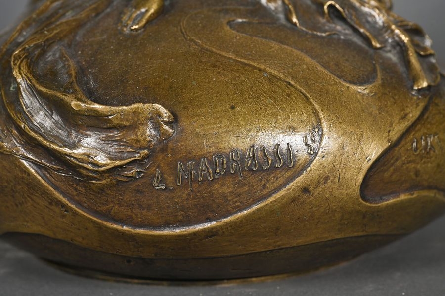 Luca Madrassi | Lucas MADRASSI (1848-1919) Large bronze vase... - Lot ...