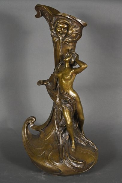 Luca Madrassi | Lucas MADRASSI (1848-1919) Large bronze vase... - Lot ...