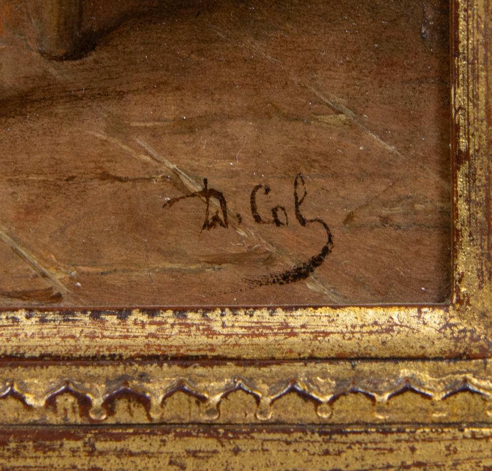 Jan David Col | oil on panel Sunday talk | MutualArt