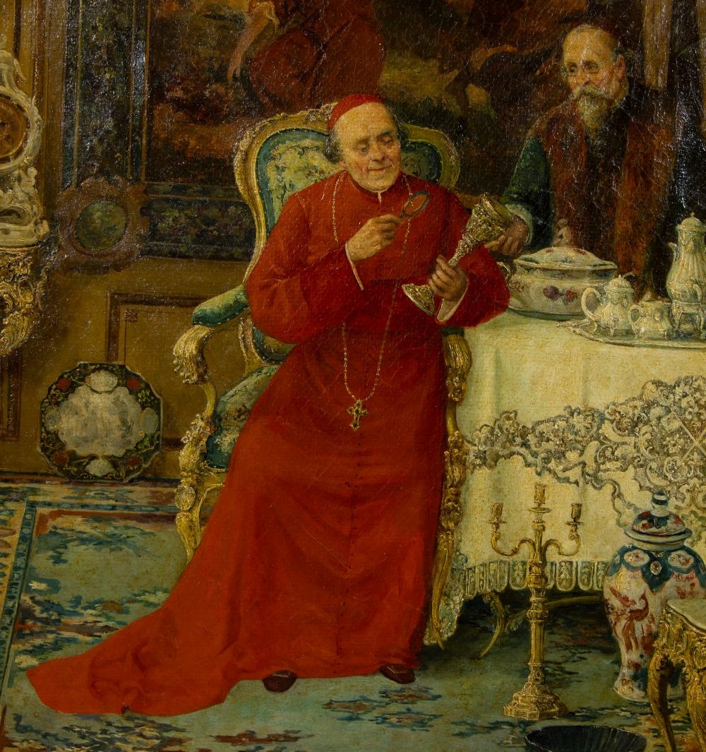 Louis Van Hoorde | oil on canvas Les cardinaux et les antiquités ...