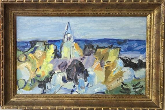 André Jordan | Village de Provence Huile sur toile signée en bas à droite | MutualArt