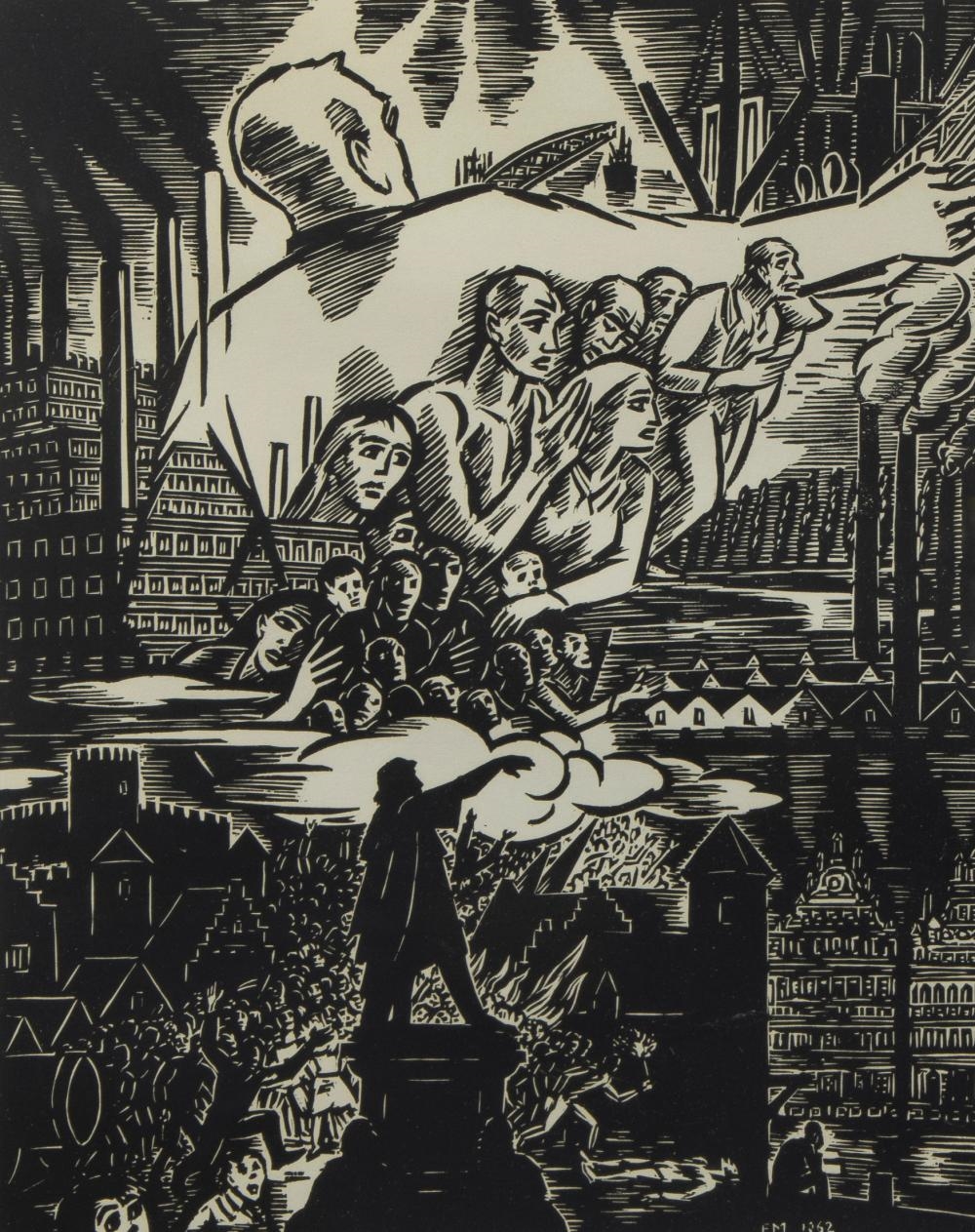 Frans Masereel | woodcut Herinneringen (1962) | MutualArt